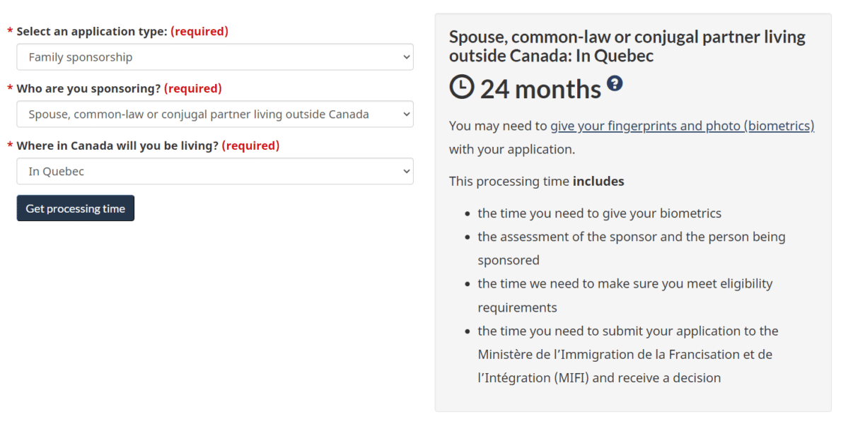 Drastic Increase in Quebec's Spousal Sponsorship Times